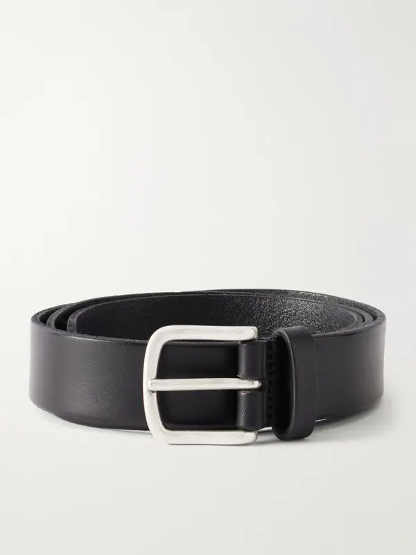 Anderson's Studded Leather Belt - Black