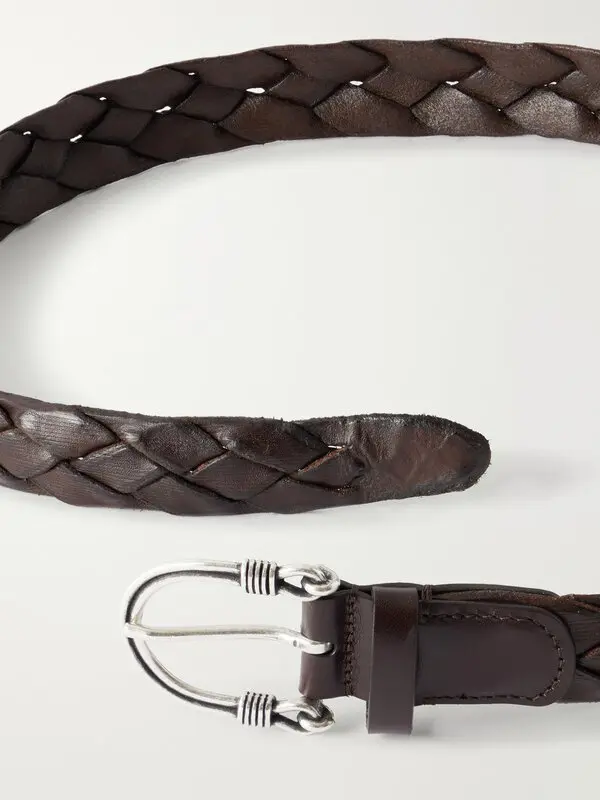 Anderson's 3cm Woven Leather Belt