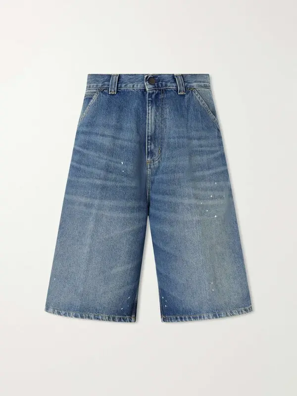 Carhartt Work In Progress Straight-leg Denim Shorts - Blue