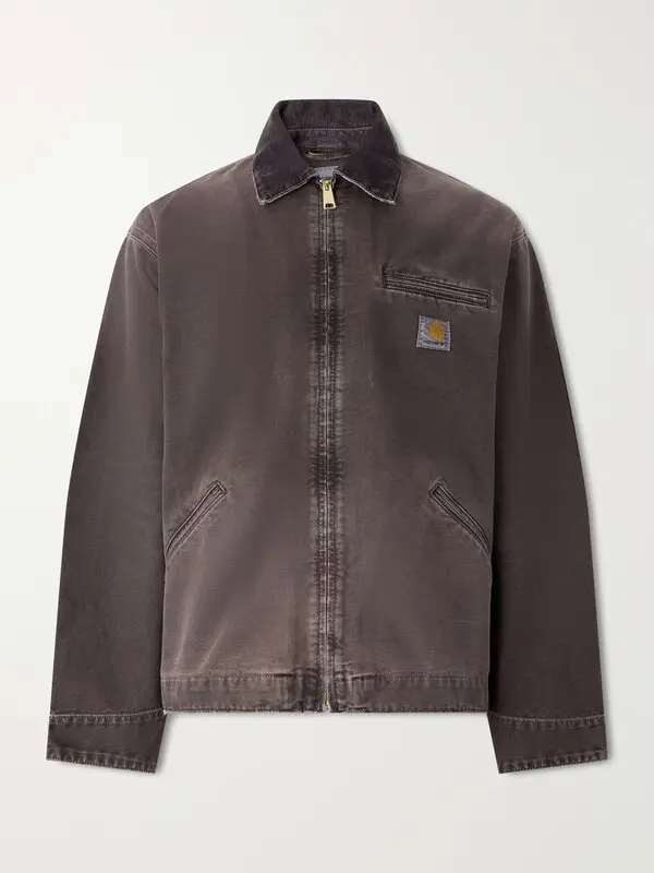 Carhartt Work In Progress Og Detroit Organic Cotton-canvas Jacket - Brown