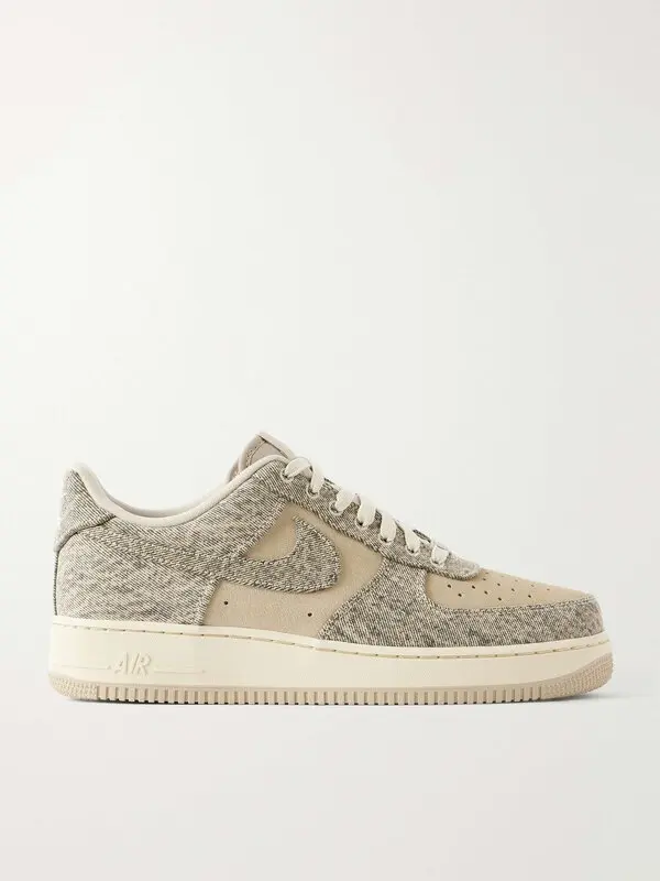 Nike Air Force 1 Denim Sneakers - Beige