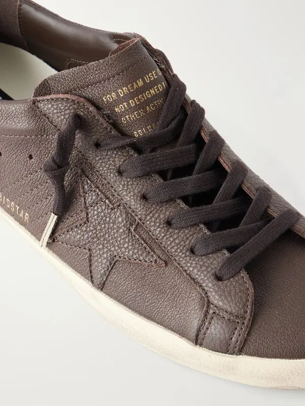 GOLDEN GOOSE Distressed Full-grain Leather Sneakers