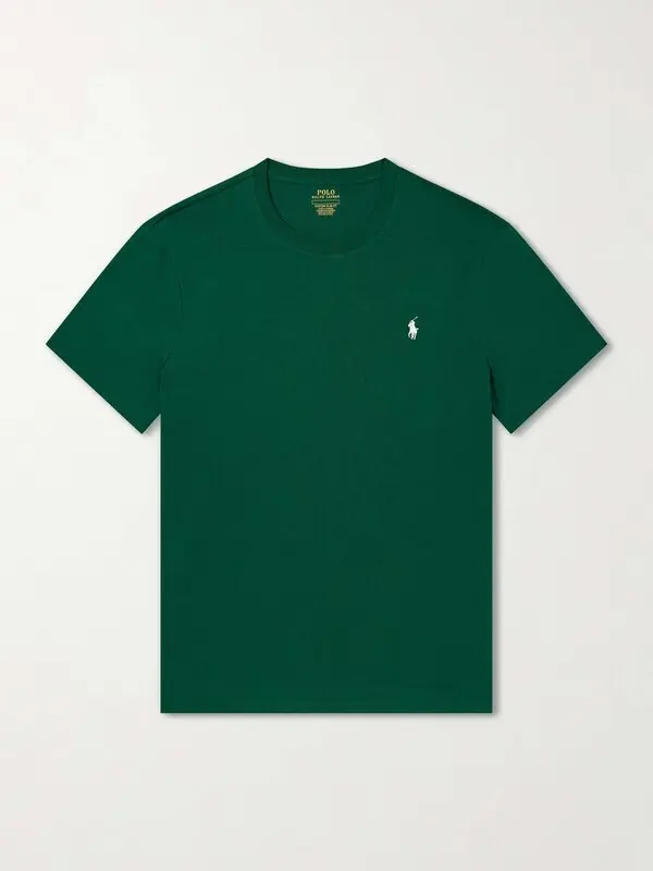 Polo Ralph Lauren Logo-embroidered Cotton-jersey T-shirt - Green