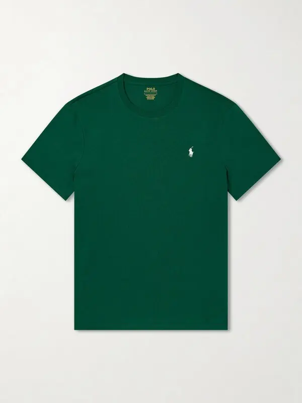Polo Ralph Lauren Logo-embroidered Cotton-jersey T-shirt - Green