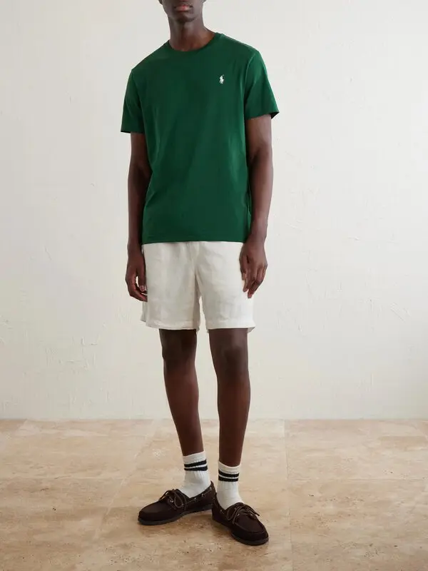 Polo Ralph Lauren Logo-embroidered Cotton-jersey T-shirt - Green