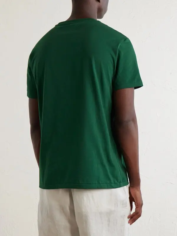 Polo Ralph Lauren Logo-embroidered Cotton-jersey T-shirt - Green