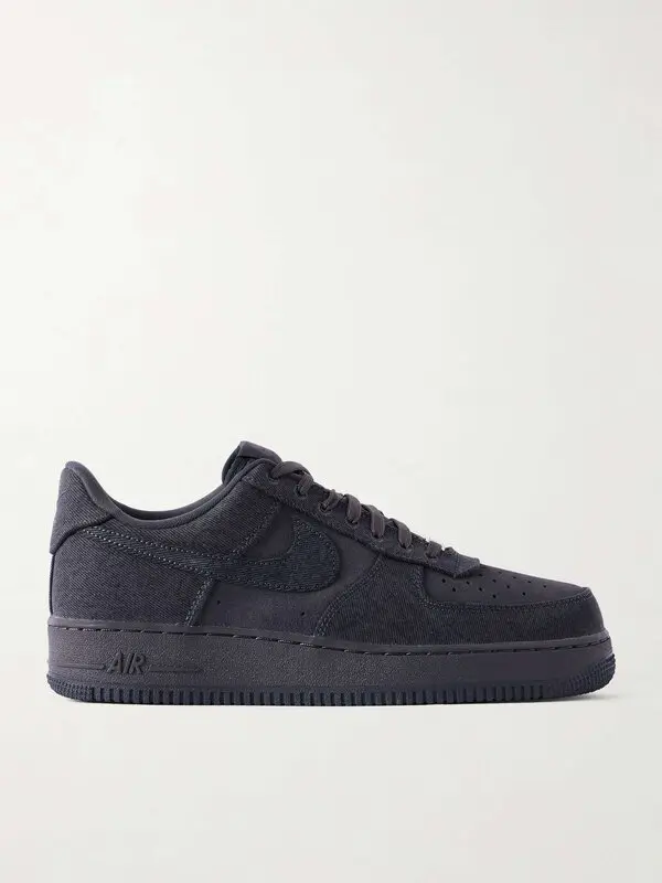 Nike Air Force 1 Denim Sneakers - Navy