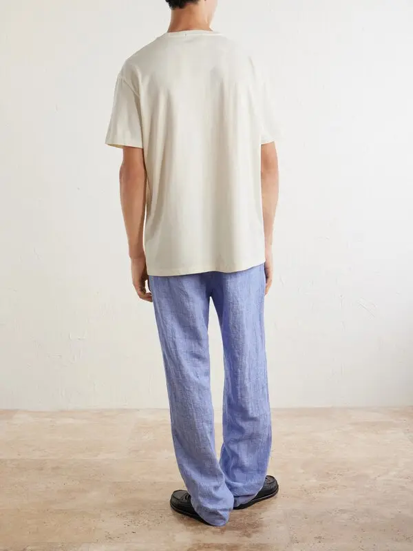 Polo Ralph Lauren Logo-embroidered Cotton-jersey T-shirt - Neutrals