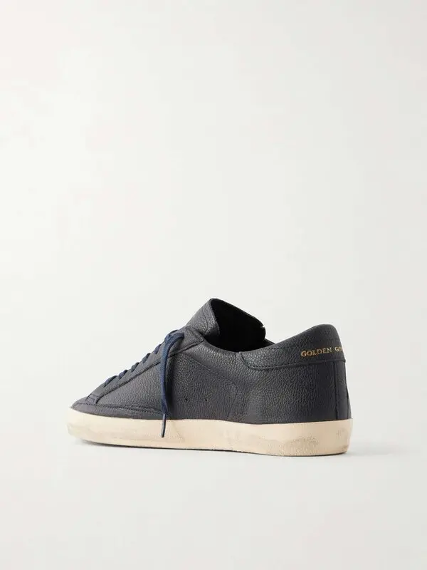 GOLDEN GOOSE Super-star Distressed Full-grain Leather Sneakers