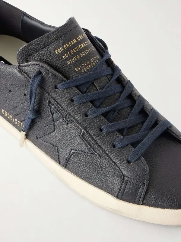 GOLDEN GOOSE Super-star Distressed Full-grain Leather Sneakers