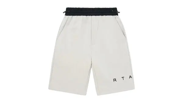 RtA Wide Leg Knee Length Sweat Shorts - Grey/black