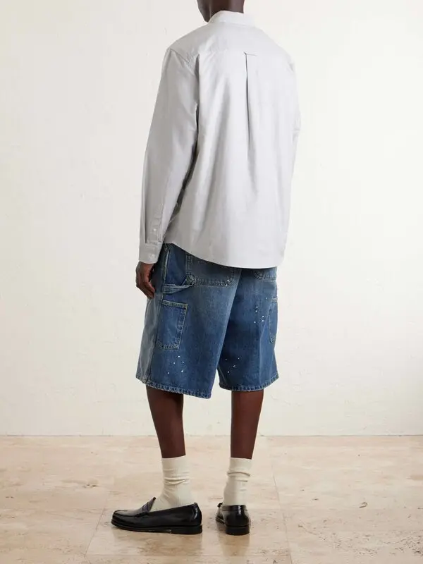 Carhartt Work In Progress Button-down Collar Logo-embroidered Cotton Oxford Shirt
