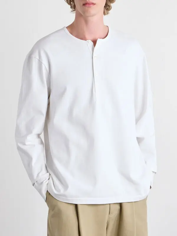 Studio Nicholson Cotton-jersey Henley T-shirt
