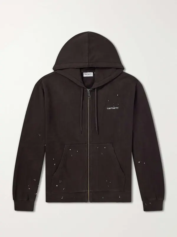 Carhartt Work In Progress Cotton-jersey Zip-up Hoodie