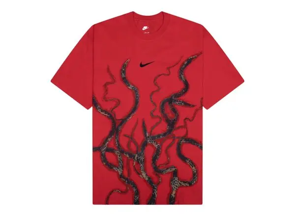 Nike X Stranger Things Max90 Tee Shirt University Red Black - Multicolor