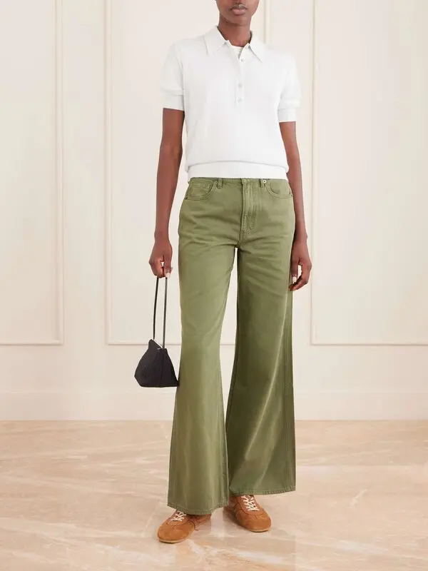 Veronica Beard Kasey Mid-rise Wide-leg Jeans