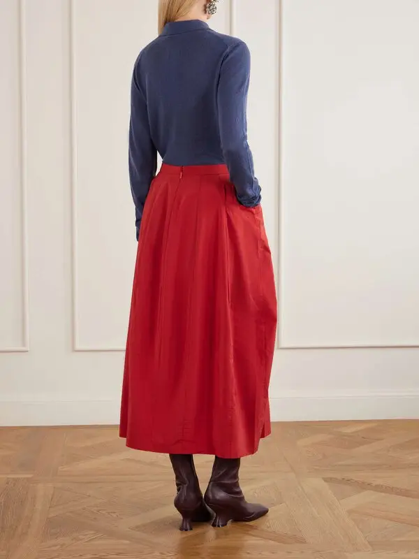 Tibi Lantern Paneled Shell Skirt