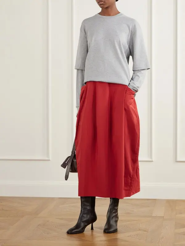 Tibi Lantern Paneled Skirt
