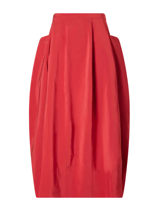Tibi Lantern Paneled Skirt - Red