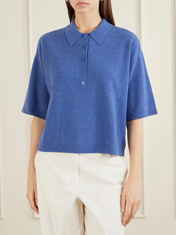 TWP Cashmere-knitted Polo Shirt With Half Placket