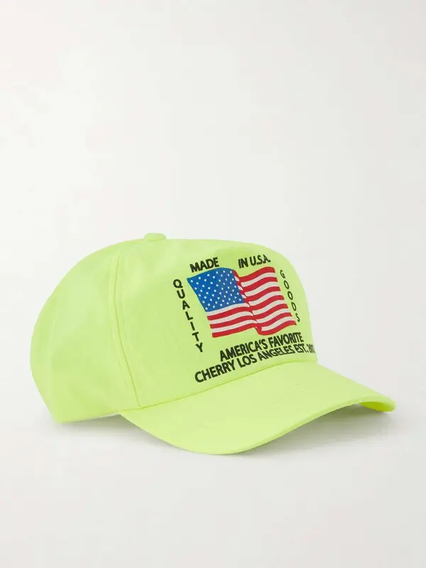 CHERRY LOS ANGELES America's Favorite Printed Cotton-ripstop Cap - Yellow