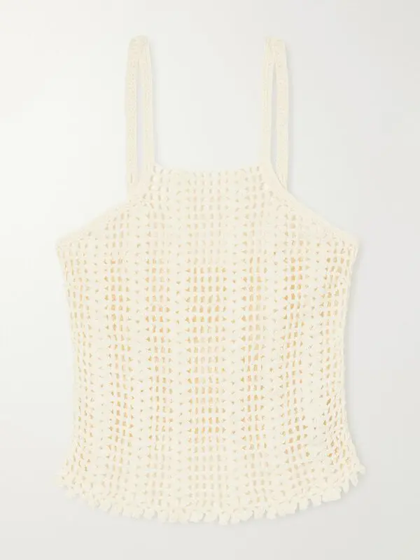 TERRY PUESTO Tuffo Crochet-knit Organic Cotton Tank