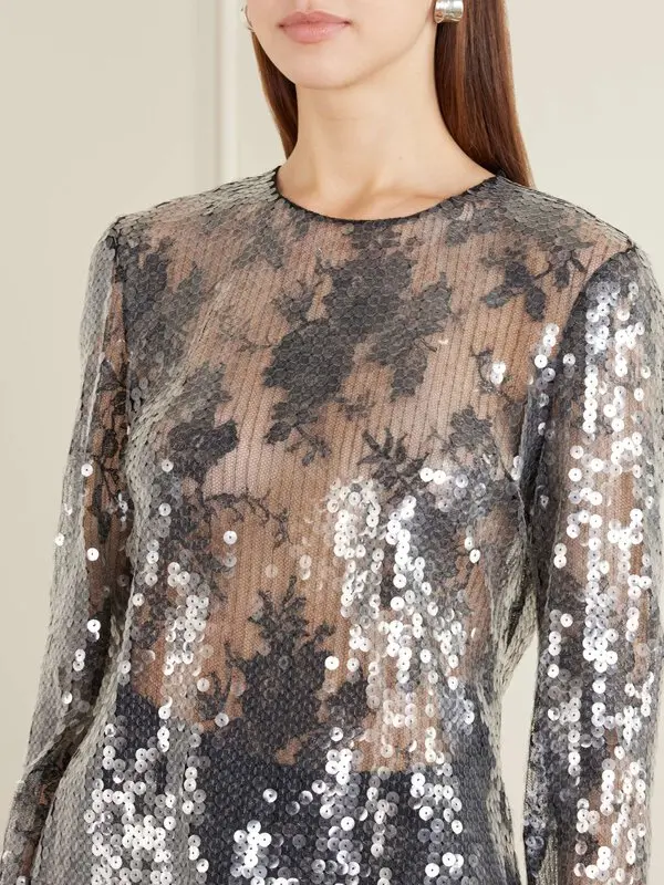 Veronica De Piante Dalia Lace And Sequins Blouse