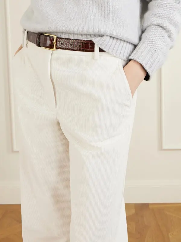TWP Ribbed Cotton Wide-leg Pants