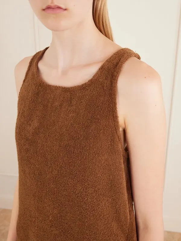 TERRY PUESTO Organic Cotton-terry Mini Dress