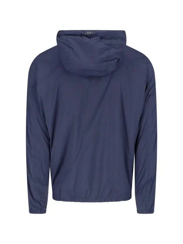 Herno Technical Fabric Hooded Jacket - Blue