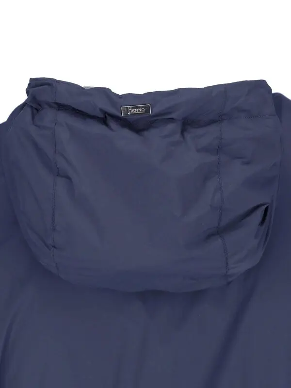 Herno Technical Fabric Hooded Jacket - Blue