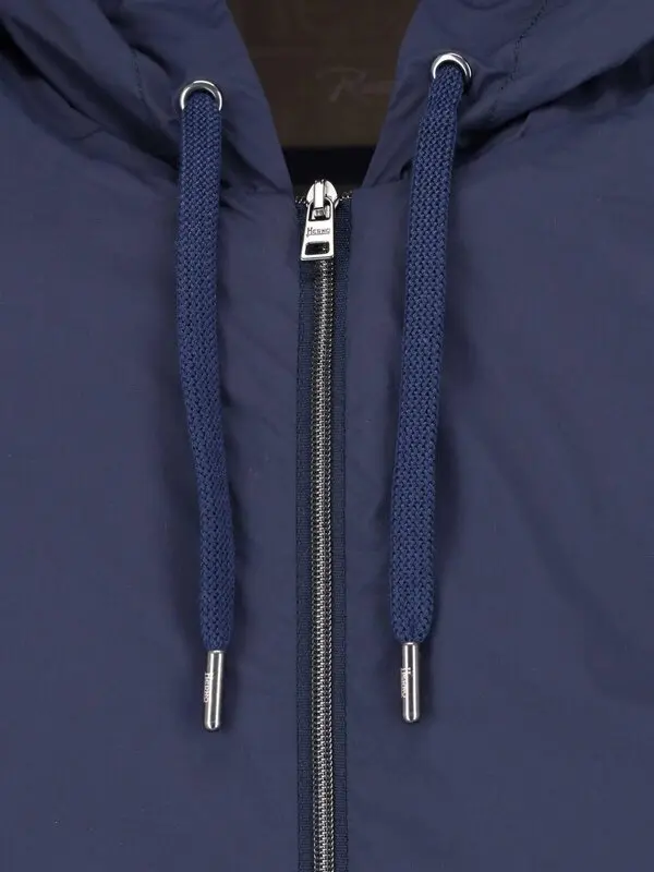 Herno Technical Fabric Hooded Jacket - Blue