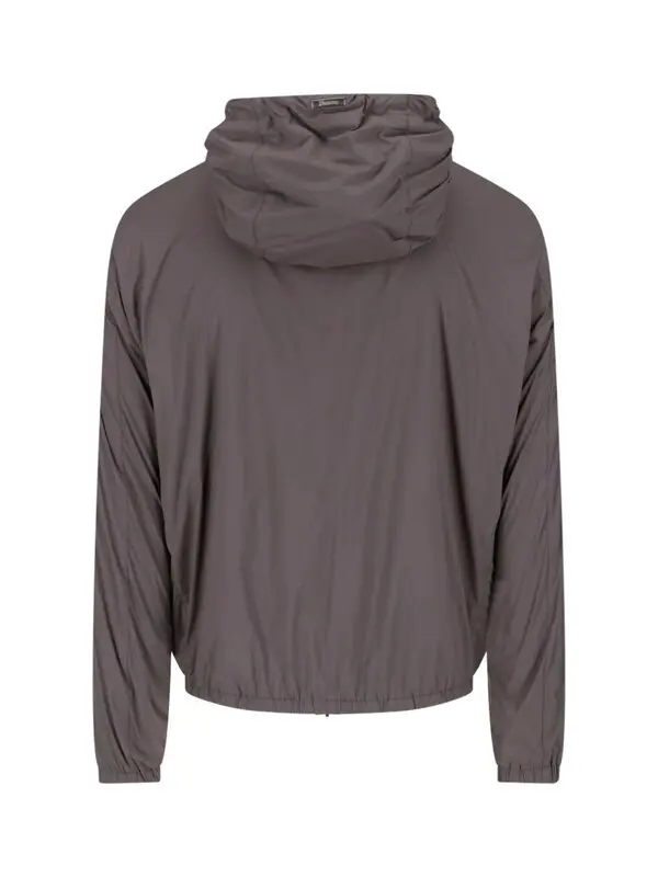 Herno Technical Fabric Hooded Jacket - Brown