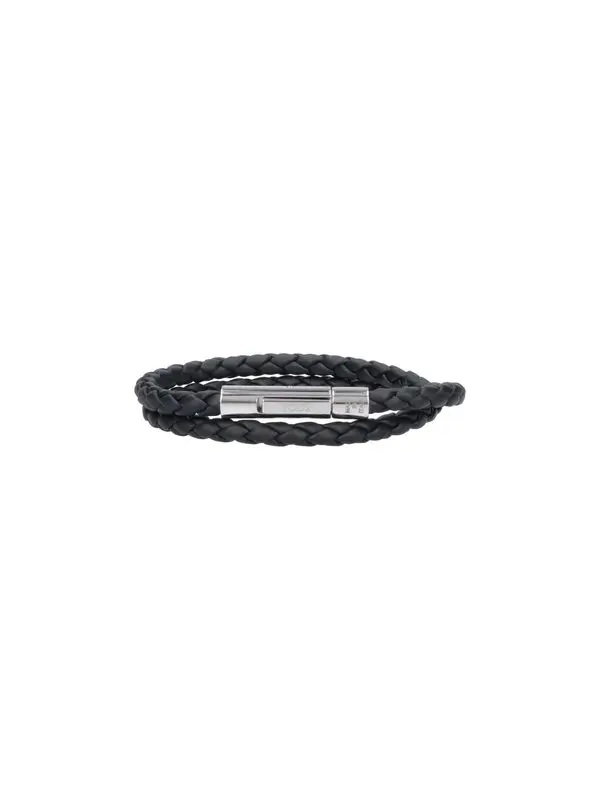 TOD'S My Colors" Braided Leather Bracelet - Black