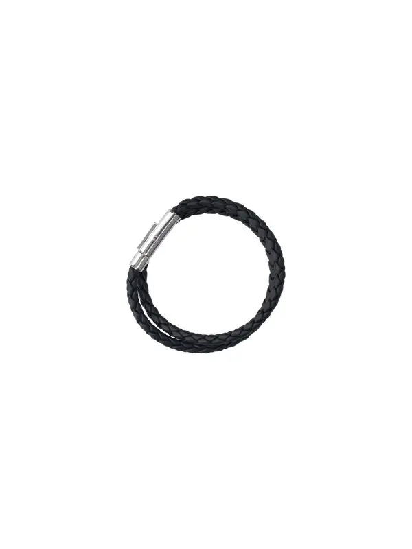 TOD'S My Colors" Braided Leather Bracelet - Black