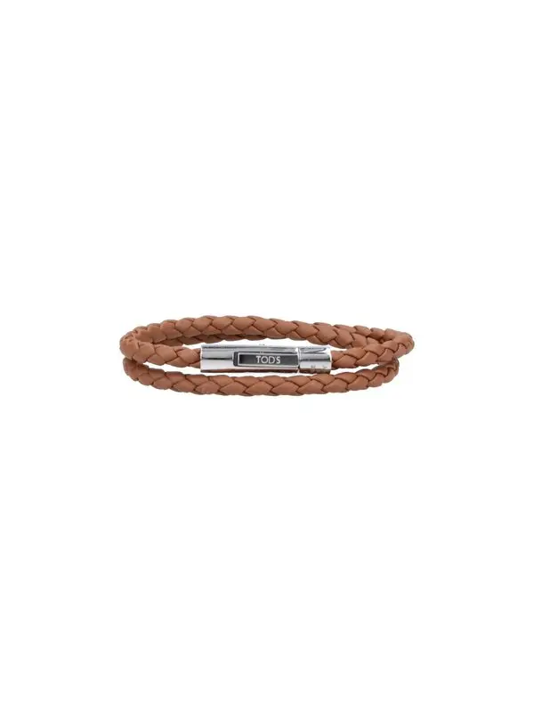TOD'S My Colors" Braided Leather Bracelet - Brown