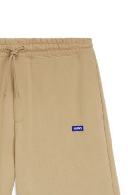 Hugo Cotton-terry Shorts With Logo Patch
