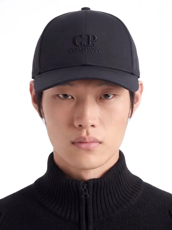 C.P. COMPANY Baseball Cap With Embroidered Logo - Black