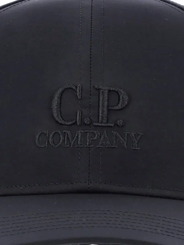 C.P. COMPANY Baseball Cap With Embroidered Logo - Black