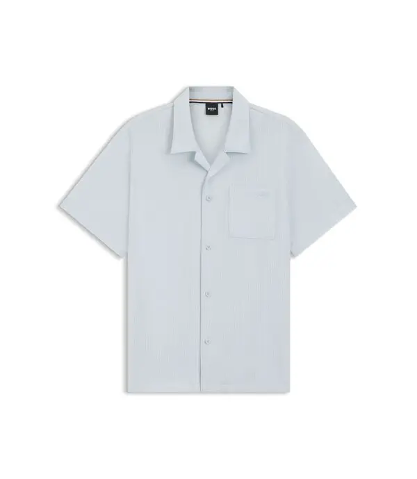 BOSS Regular-fit Shirt In Seersucker Fabric