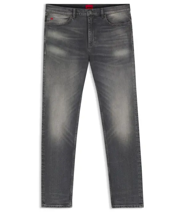 Hugo Slim-fit Black Jeans In Stretch Cotton