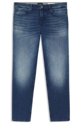 BOSS Regular-fit Tapered Stretch-cotton Jeans