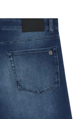 BOSS Regular-fit Tapered Stretch-cotton Jeans
