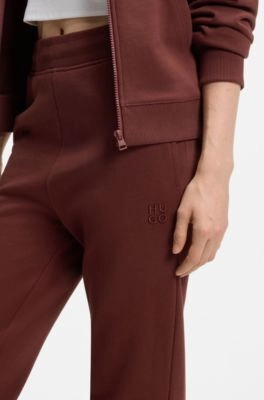 Hugo Cotton-terry Sweatpants With Embroidered Logo
