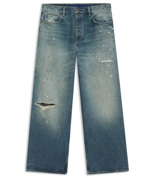 Hugo Loose-fit Jeans In Heavyweight Cotton Denim
