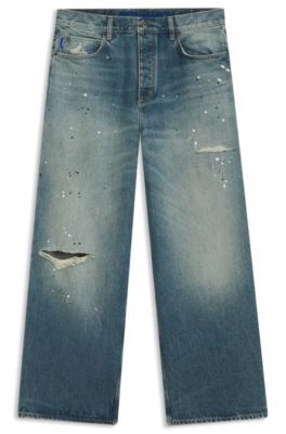 Hugo Loose-fit Jeans In Heavyweight Cotton Denim