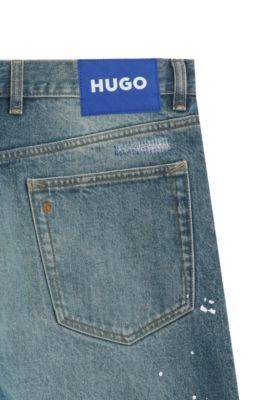 Hugo Loose-fit Jeans In Heavyweight Cotton Denim