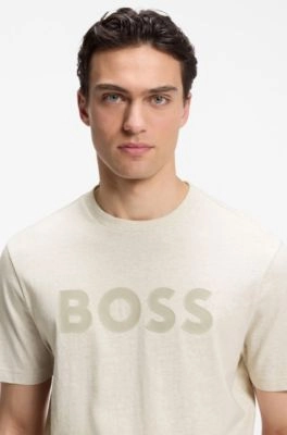 BOSS Cotton T-shirt With Tonal Logo