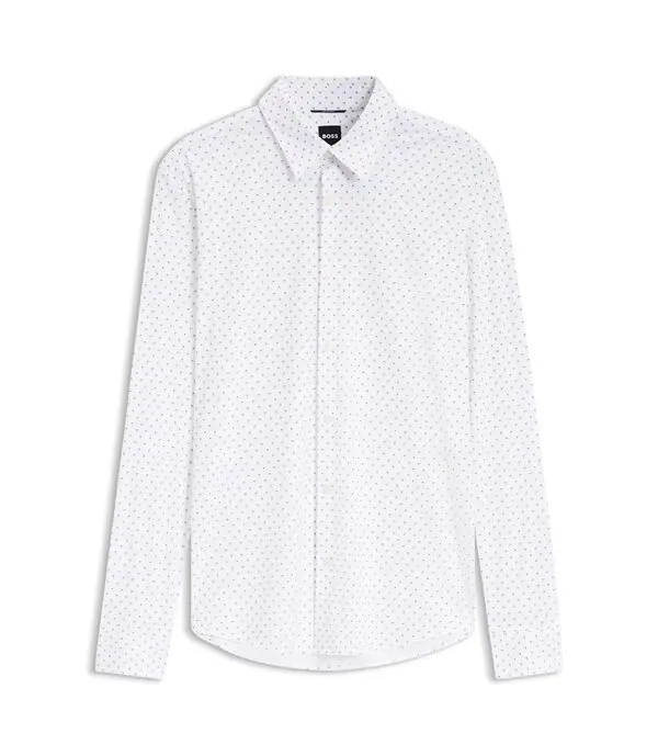 BOSS Slim-fit Performance Shirt In Stretch Jersey
