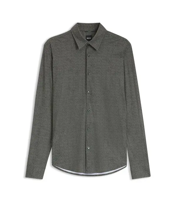 BOSS Slim-fit Performance Shirt In Stretch Jersey
